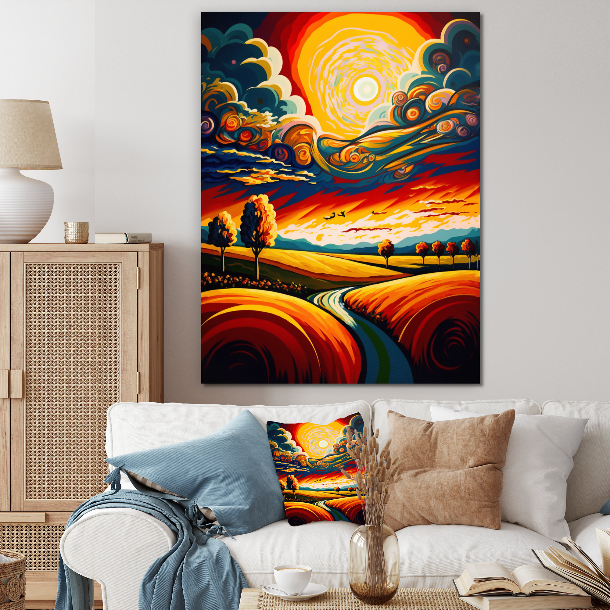 Red Barrel Studio® Narisa Radiating Sun Over The Plains I | Wayfair